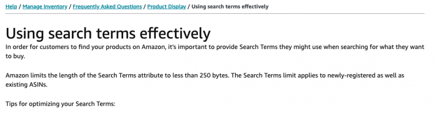 Optimizing Amazon Backend Search Terms, Intended Use, Subject Matter ...