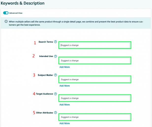 Optimizing Amazon Backend Search Terms, Intended Use, Subject Matter ...